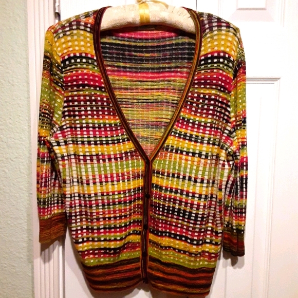 Worthington | Sweaters | Worthington Multi Colored Cardigan | Poshmark